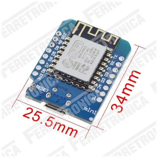 Mini Modulo WiFi ESP8266 WeMos D1 ESP-12 Micro USB 3.3V