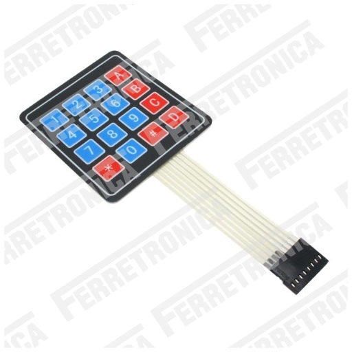 Teclado Matricial Membrana 4x4 Auto Adhesivo 16 Teclas