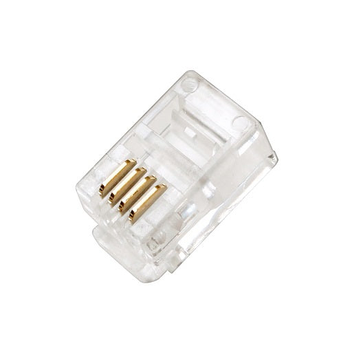 Inicio Conector Plug RJ9 para cable Telefónico x 100 piezas